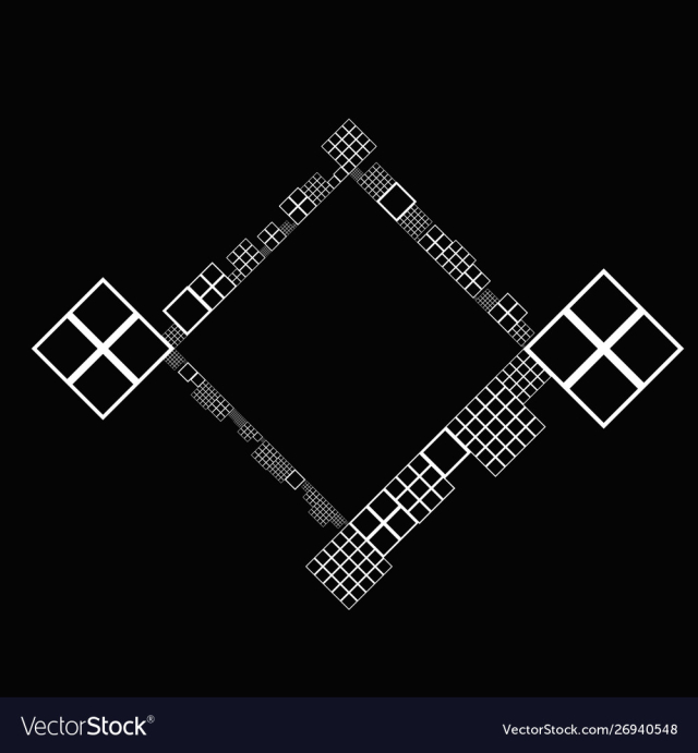 Free: Black and white diagonal modern square badge vector image - nohat.cc