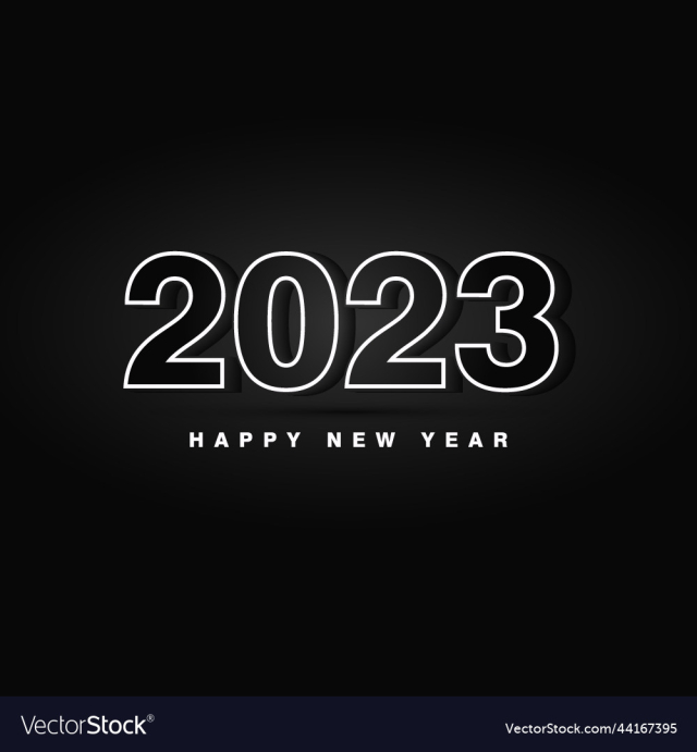 Free: black and white happy new year 2023 - nohat.cc