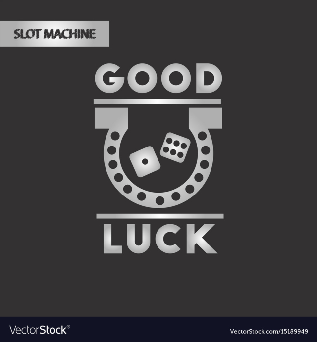 Free: Black and white style good luck logo vector image - nohat.cc