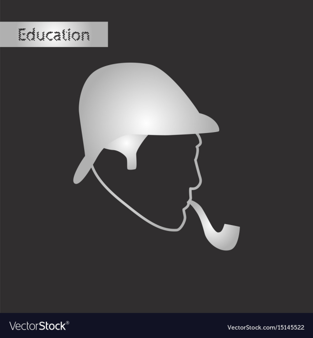 Free: Black and white style icon sherlock holmes vector image - nohat.cc