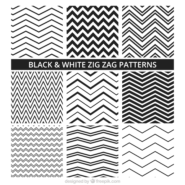 Free: Black and White Zig Zag Patterns - nohat.cc