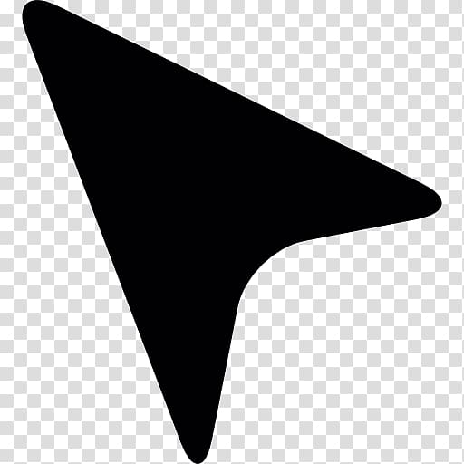 Free Black arrow art Black and white Line Triangle Mouse Cursor transparent background PNG clipart nohat.cc