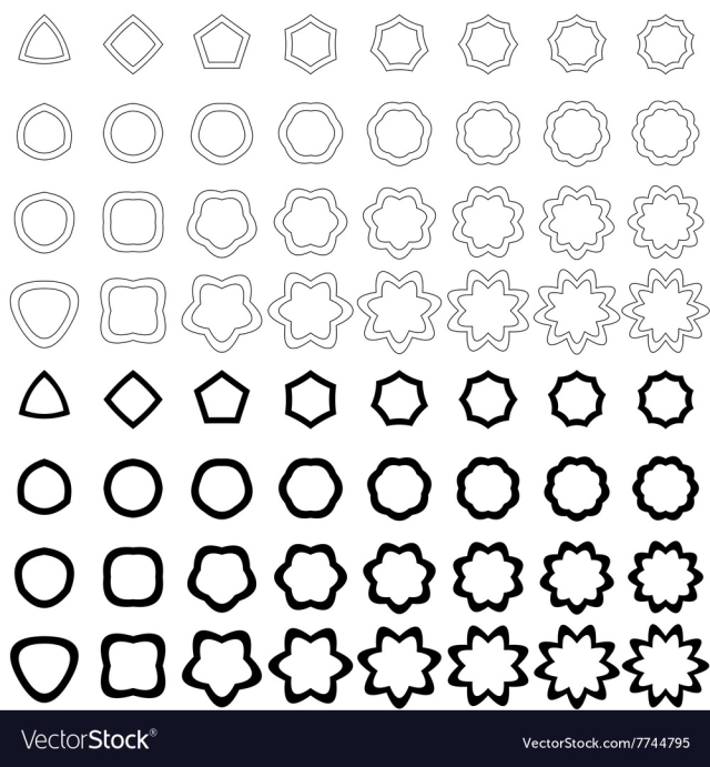 Free: Black curved polygon shape collection vector image - nohat.cc
