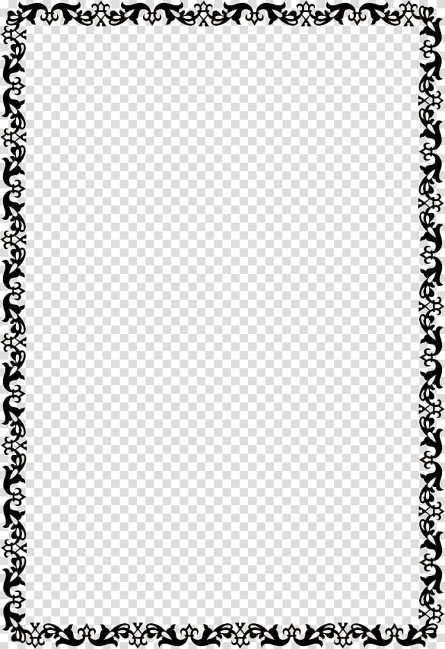 Free: Black floral frame template, , Profile Introduction Border ...