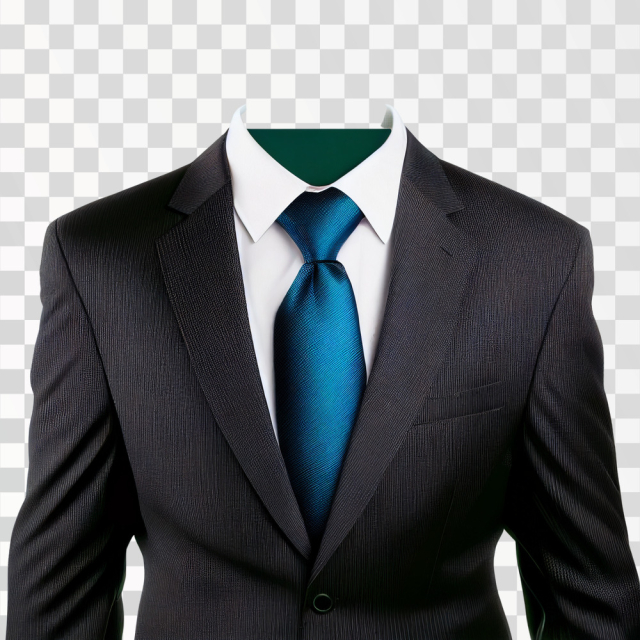 Free: Black Suit Mens With Blue Tie, PNG format, transparent - nohat.cc