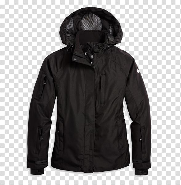 Free: Black Winter Jacket For Women PNG Image With Transparent ...