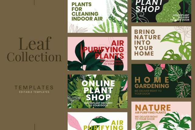 Free: Blog banner template psd botanical background… | Free stock ...