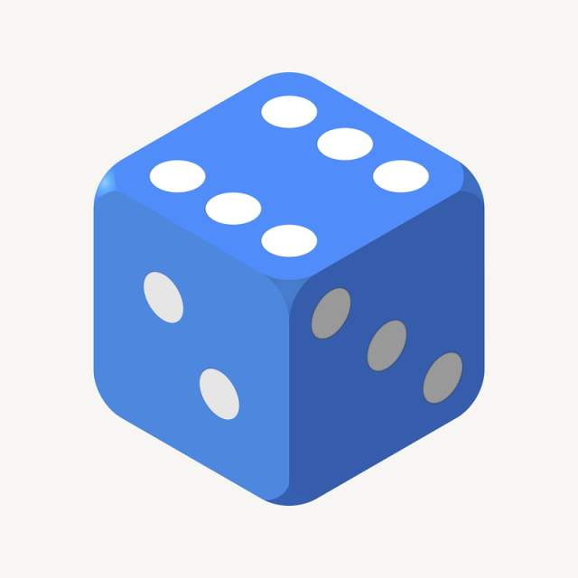 Free: Blue dice clipart illustration psd. | Free PSD - rawpixel - nohat.cc
