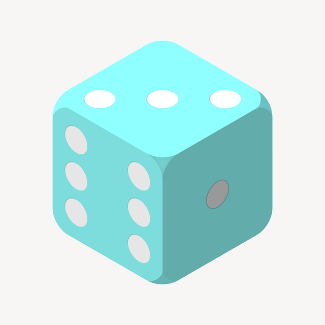 Free: Blue dice clipart illustration psd. | Free PSD - rawpixel - nohat.cc