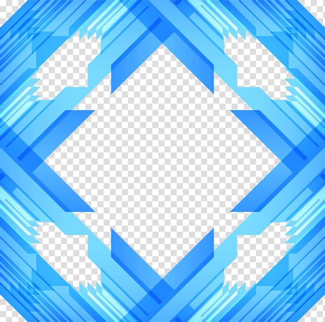 Free: Blue frame , Sky Blue, Sky blue geometric technology border ...