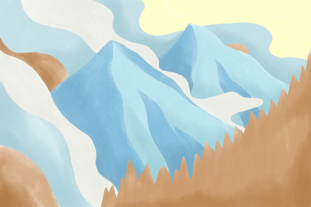 Free: Blue icy mountains abstract background | Free PSD - rawpixel ...