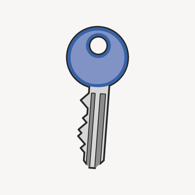 Free: Blue key clipart illustration psd. | Free PSD - rawpixel - nohat.cc