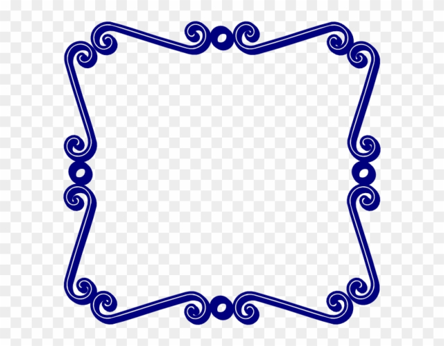 Blue Swirl Border Clip Art