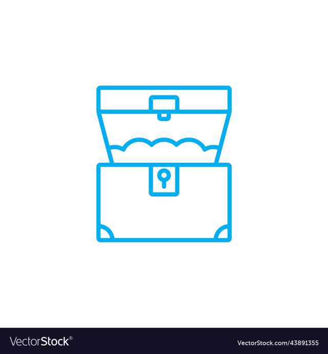 Free: blue treasure chest line icon - nohat.cc