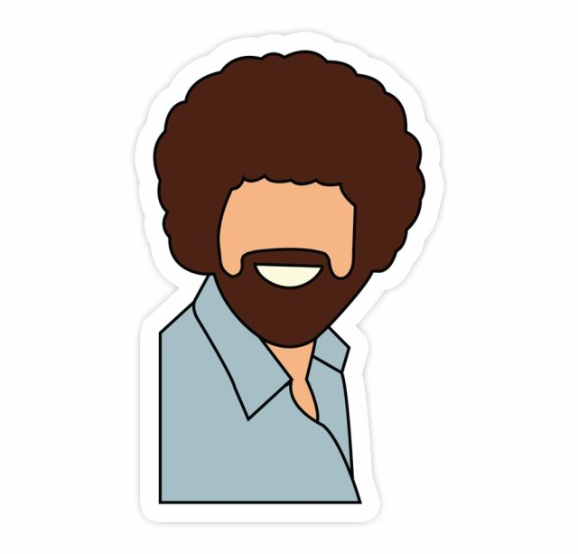 Free: Bob Ross Sticker - Bob Ross Face Sticker Free PNG Images ...