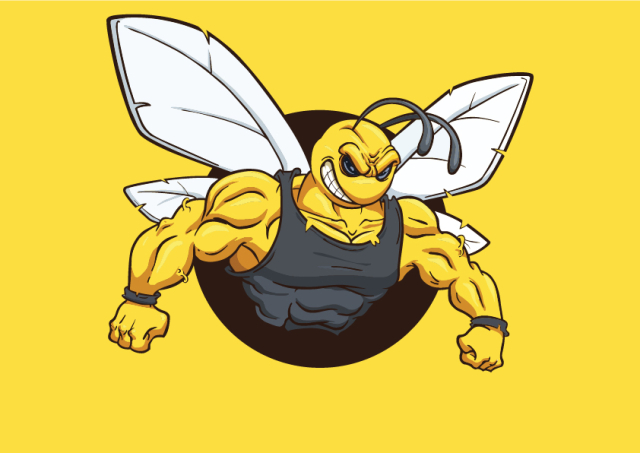 Free: Body Builder Bee (BBB) Logo - nohat.cc