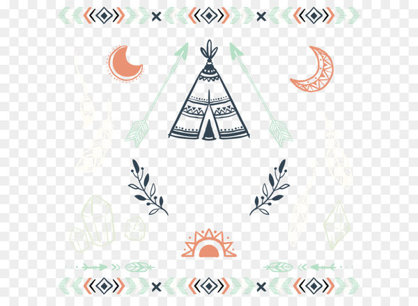 Free: Bohemia Euclidean vector Tribe Poster Illustration - Vector ...