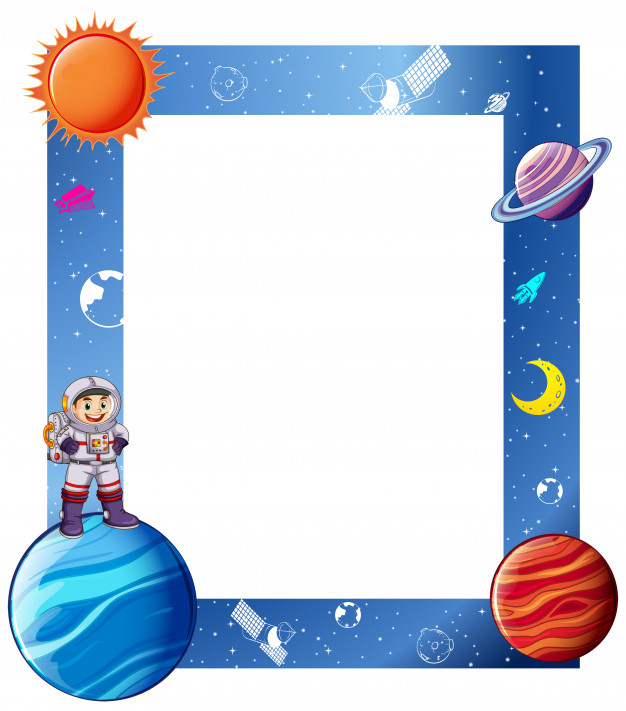Free: Border with astronaut and solar system Free Vector - nohat.cc
