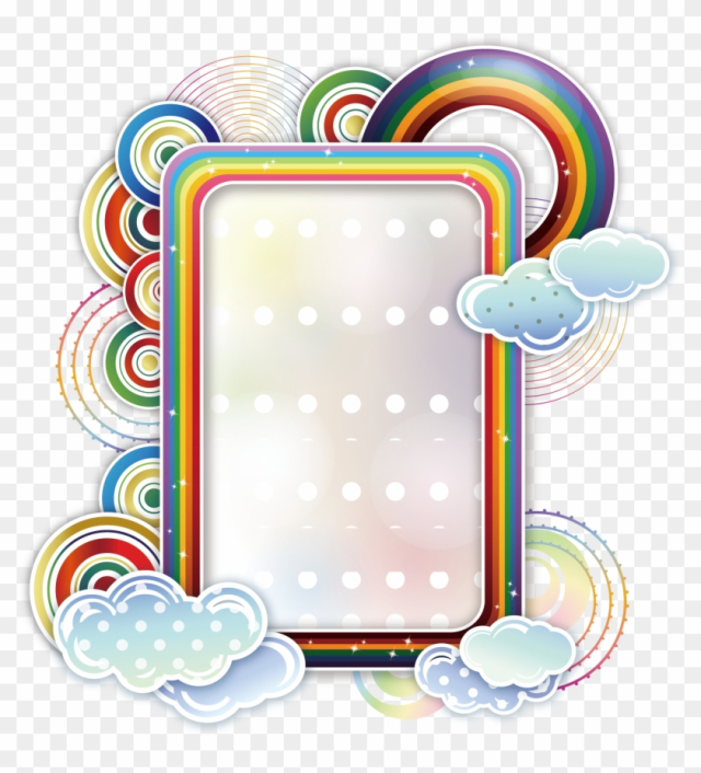Free: Borders And Frames Rainbow Cloud Clip Art - Vector Border - nohat.cc