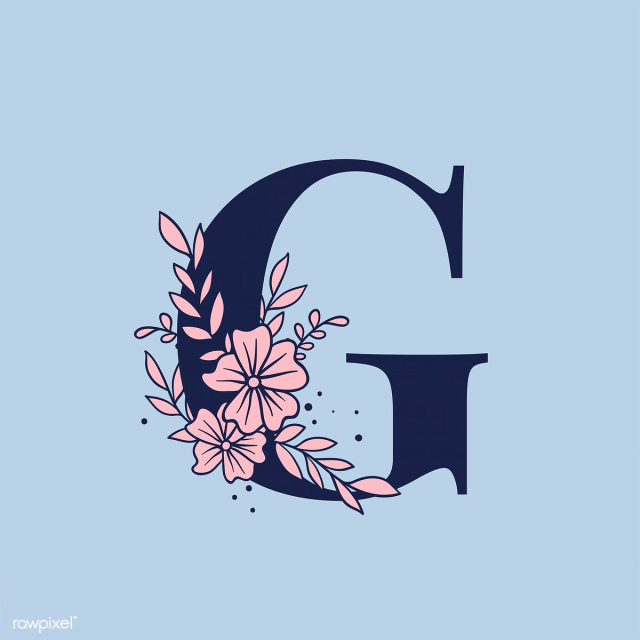 Free: Botanical capital letter G vector | Free stock vector - 533009 ...