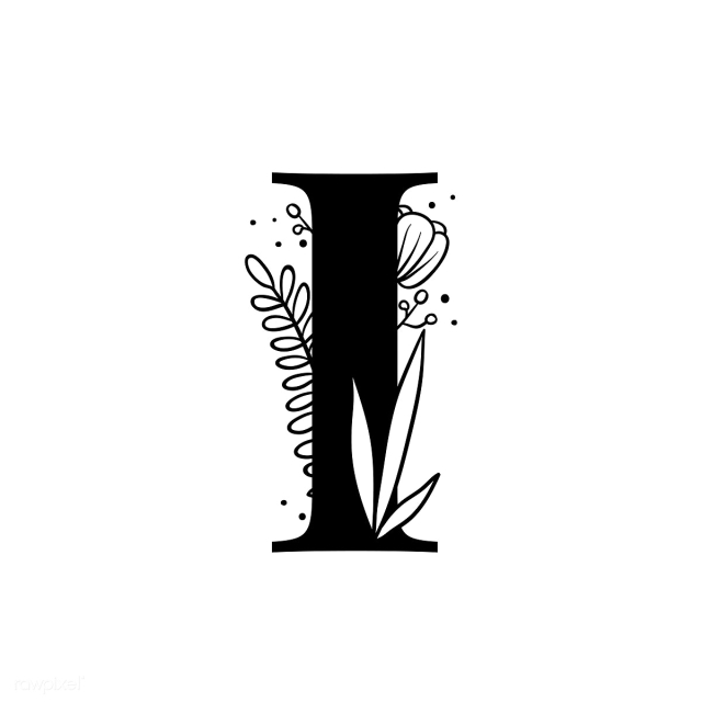 Free: Botanical capital letter I vector | Free stock vector - 532997 ...