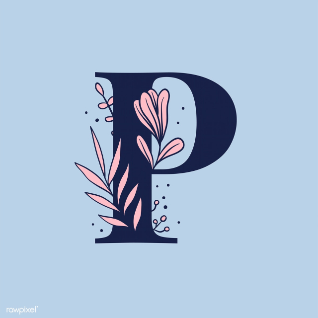 Free: Botanical capital letter P vector | Free stock vector - 532945 ...