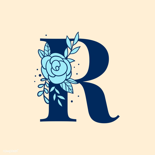 Free: Botanical capital letter R vector | Free stock vector - 533005 ...