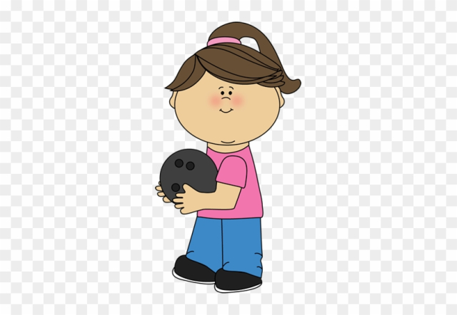 Free: Bowling Clipart Cute - Girl Bowling Clip Art - nohat.cc