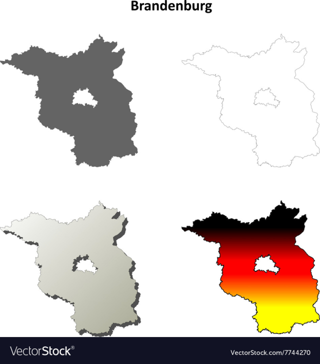 Free: Brandenburg outline map set vector image - nohat.cc