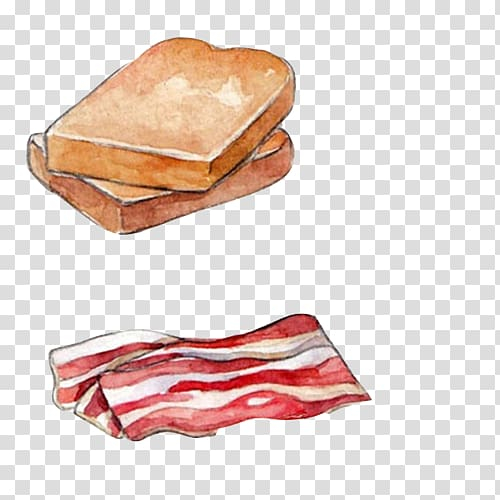 Free: Breakfast Bacon Tocino Drawing, Breakfast simple hand drawing ...