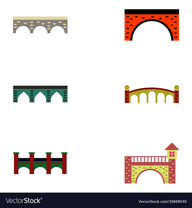 Free: Bridges collection brick bridges set vector image - nohat.cc