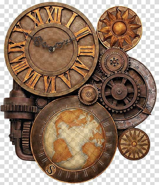 Free: Brown and beige gear analog clock, Steampunk fashion Clock Gear ...