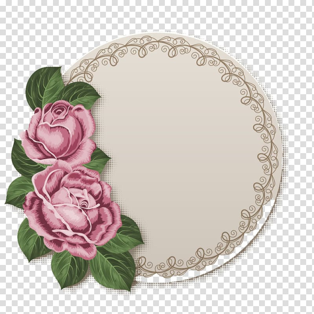 Pink Flower Round Frame Png - Infoupdate.org