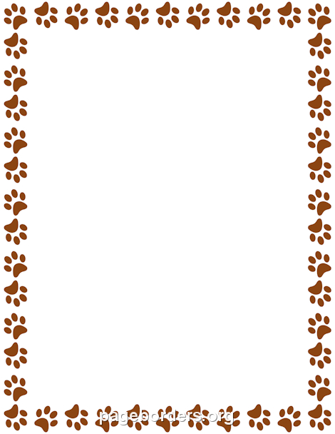 Free: Brown Paw Print Border: Clip Art, Page Border, and Vector ...