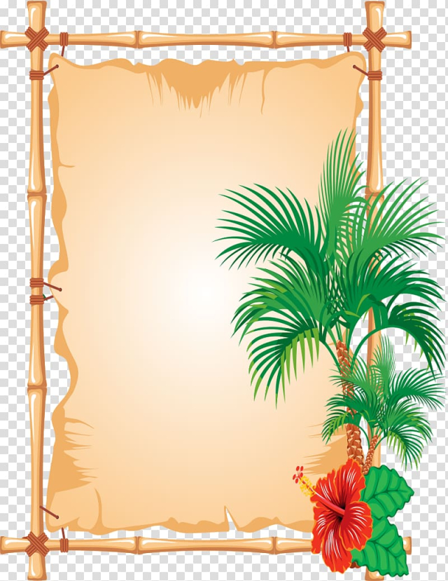 Free: Bulletin board, tropical frame transparent background PNG clipart ...