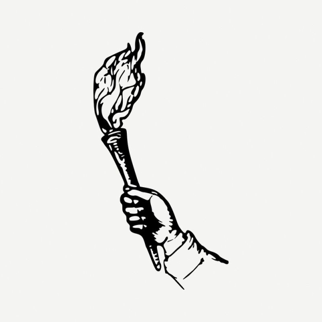Free: Burning torch drawing, vintage illustration | Free PSD - rawpixel ...