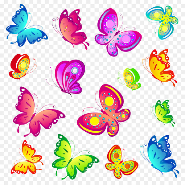 Free: Butterfly Clip art - Creative colorful butterfly - nohat.cc