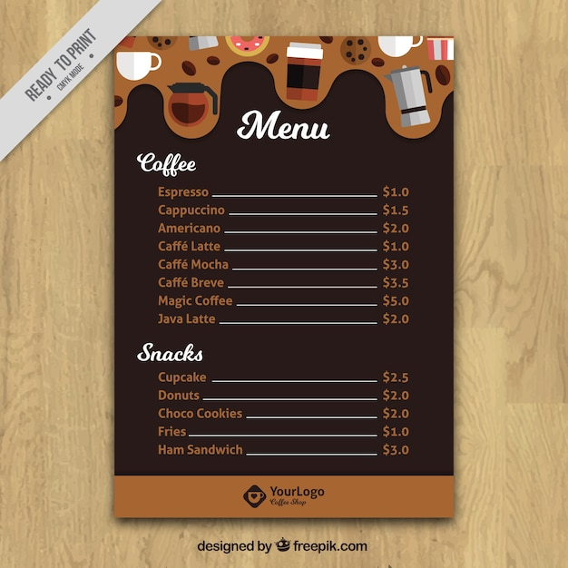 Free: Cafe menu template - nohat.cc