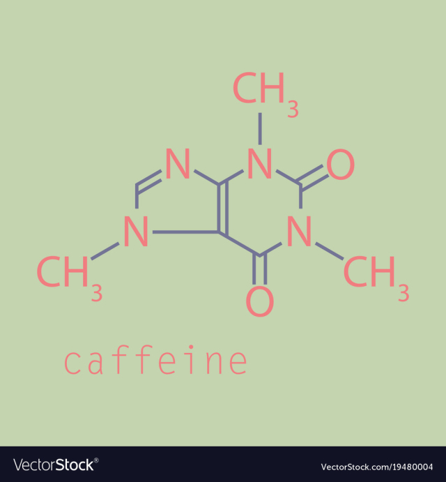 Free: Caffeine molecule chemical structure background vector image ...