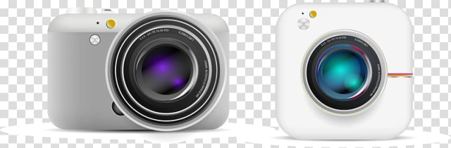 Free: Camera lens, hand-painted white camera transparent background PNG ...