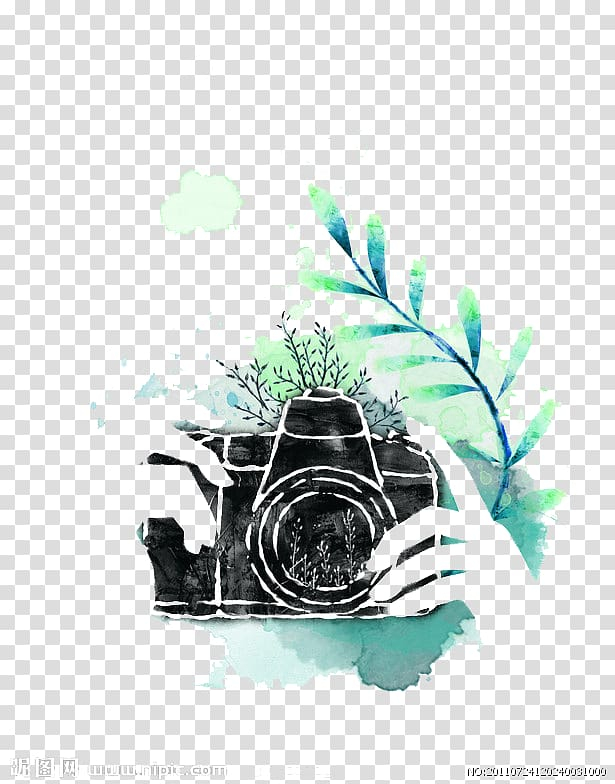 Free: Camera lens , Watercolor camera, DSLR camera illustration ...