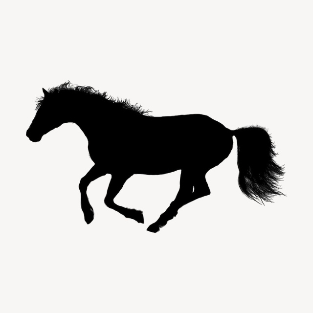 Free: Cantering horse silhouette clipart, animal | Free Vector ...