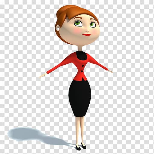 Free: Cartoon Animation Woman , Animation transparent background PNG ...