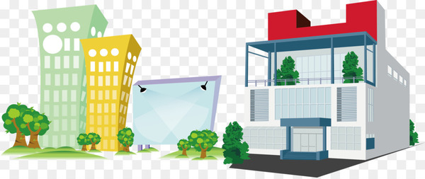 Free: Cartoon Architecture - Company office building - nohat.cc