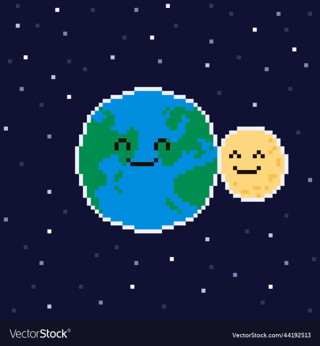 Free: cartoon cute hug planet earth and moon - nohat.cc