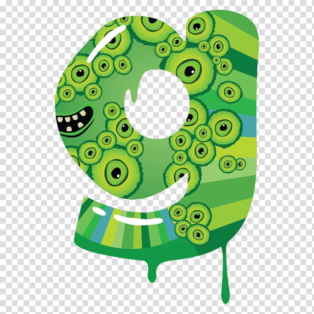 Free: Cartoon hand-painted monster letters g transparent background PNG ...