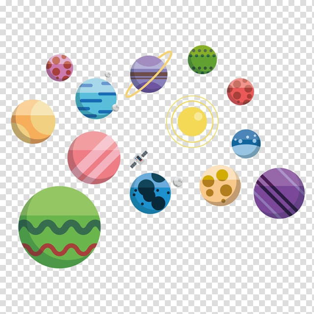 Free: Cartoon Illustration, Colored planet transparent background PNG ...