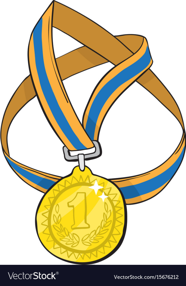 Free: Cartoon image of first place medal Royalty Free Vector Image ...