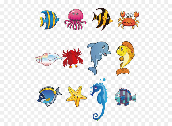 Free: Cartoon Ocean Deep sea creature Clip art - Fish - nohat.cc