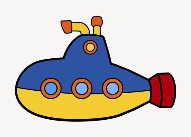 Free: Cartoon submarine clipart, transportation illustration | Free PSD ...